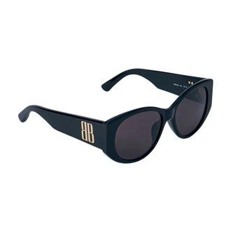 Balenciaga Runde Sonnenbrille mit Logo-Hardware - - Accessories - Damen - Schwarzk - ONE SIZE