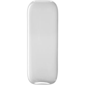 Leonardo Leonardo Milano, Blumenvase aus weiß gefärbtem Glas, handgefertigte Glasvase in modernem Design, Höhe: 27 cm, Breite 10 cm, 041655