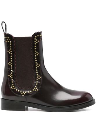 Aquazzura bottines à design clouté - Marron