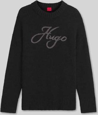 HUGO BOSS Loose Fit Pullover aus Woll-Alpaka-Mix Modell Sloguinny