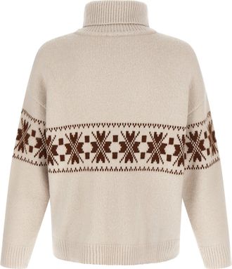 Kiton Geometric Jacquard Sweater - Beige