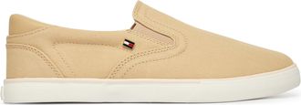 Tommy Hilfiger Sneakers aus Stoff Tommy Hilfiger Th Low Profile Slip On FW0FW09103 Beige