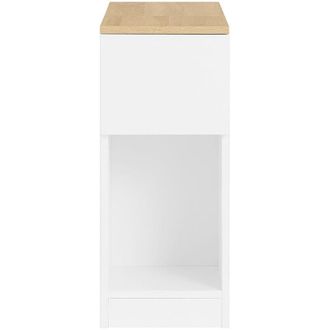SoBuy Nachttisch mit 3 F&auml;chern f&uuml;r Boxspringbett Sofatisch Beistelltisch schmal Telefontisch Nachtschrank Nachtkommode wei&szlig; bht ca. 20x60x65cm FBT162-WN