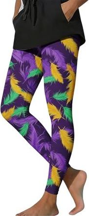 Generic Legging pour femme, coupe haute, pantalon de yoga long, leggings de loisirs graphiques exquis pour femmes, Or rose, 3XL