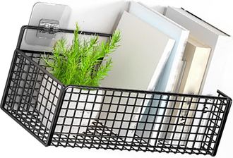 CHICIRIS HEEPDD Drill Wand-Aufbewahrungskorb, Stabiler und Langlebiger Hängender Metallkorb für die Küche des Schlafzimmers, Raumbeständiger Stahl [Platzerspar