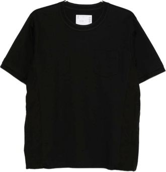 sacai Homme, Tops, Noir, Taille: S Cotton Jersey T-Shirt