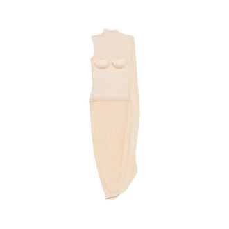 Jean Paul Gaultier Panel High Neck Kleid - - Dresses - Damen - Beige - M