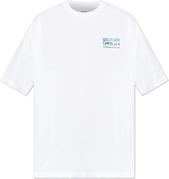 VETEMENTS Homme, Tops, Blanc, Taille: XS T-shirt imprim&eacute;