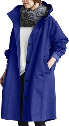Generic Manteau De Pluie Femme Coupe Vent Veste Imperméable Longue Vetements Impermeable Imperméables Manteaux À Capuche Ciré Poncho Veste de Hiver Long Femme