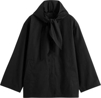 Toteme Femme, Vestes, Noir, Taille: 38 FR Technical Scarf Jacket