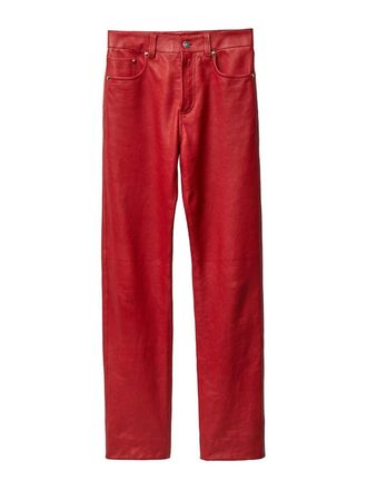 Versace Lederhose - Rot
