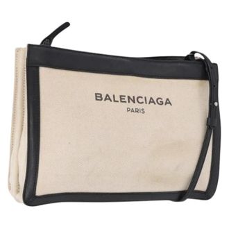Balenciaga Pre-owned Sac bandouli&egrave;re vintage en toile - Femme - Pre-owned - Beige - Taille: ONE Size