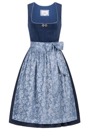 N&uuml;bler Trachtenkleid Midi Dirndl Gemma in Blau von N&uuml;bler