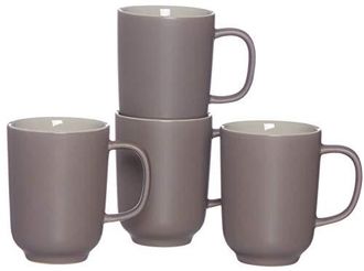 Ritzenhoff & Breker Kaffeebecher-Set Jasper, 4-teilig, je 320 ml, Taupe, Steinzeug