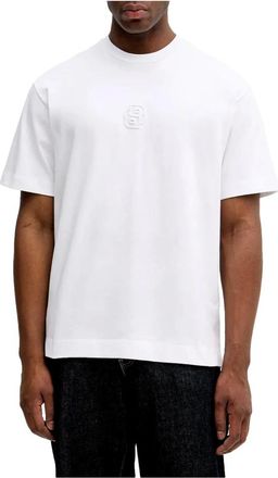 HUGO BOSS Homme, Tops, Blanc, Taille: S T-Shirt Girocollo Over C Tames