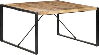 vidaXL Vidaxl - Table &agrave; manger 140x140x75 cm Bois de manguier brut