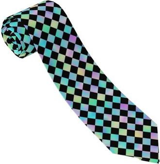 Generic Cravate Pour Hommes Je Rider Parfum Checker Print A Classique Necktie Fine Cravate DAffaires Pour Affaires Mariage Accessoires