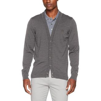 Lacoste Grauer Wollcardigan - - Knitwear - Herren - Grau - 4XL