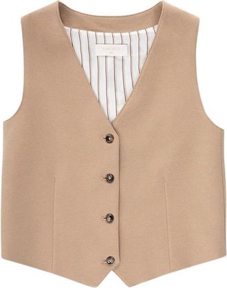 Circolo 1901 Femme, Vestes, Beige, Taille: 40 FR Gilet Doubl&eacute; Polaire