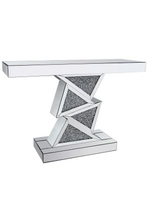 Xora Konsolentisch, Silber, Glas, Holzwerkstoff, rechteckig, eckig, Sockel, 35x80x120 cm, Wohnzimmer, Wohnzimmertische, Konsolentische