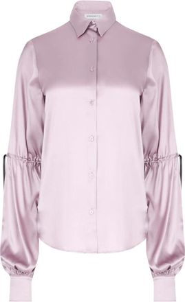 Nina Ricci Femme, Blouses et Chemises, Violet, Taille: 36 FR Chemise Mauve en Satin de Soie Avec