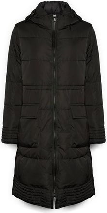 Elena Miro Femme, Manteaux, Noir, Taille: 46 FR Parka matelass&eacute;e avec capuche