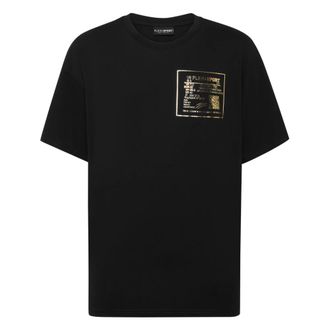 Plein Sport Homme, Tops, Noir, Taille: XS T-Shirt Col Rond