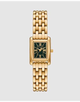 Michael Kors Essex Dreizeigeruhr aus goldfarbenem Edelstahl in Gold