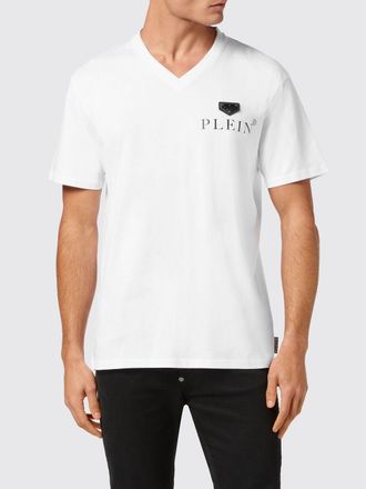 Philipp Plein T-shirt slim fit en coton avec col en V et logo
