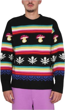 Msgm Msgm, Homme, Pulls, Multicolore, Taille: L Pull Col Rond en Laine