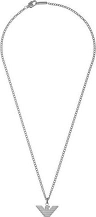 Emporio Armani Collier Pour Hommes Essential, Longueur : 525mm, Largeur : 24mm Collier En Acier Inoxydable Argent&eacute;, EGS2916040