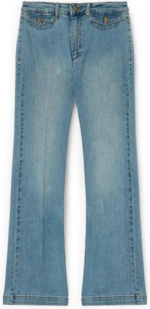 Motivi Femme, Jeans, Bleu, Taille: 42 FR Flare Jeans