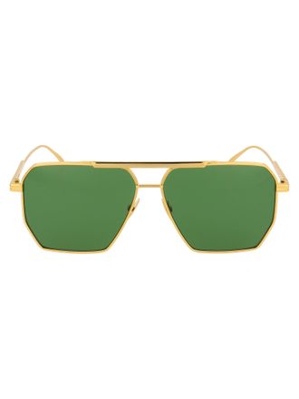 Bottega Veneta BV1012S Gold Metal Sunglasses - Gold