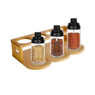 Generico Gew&uuml;rzst&auml;nder - K&uuml;chenregal aus Holz - Gew&uuml;rzregal f&uuml;r Zuhause, Caf&eacute;, Hotel, Restaurant, Einkaufszentrum, Schlafzimmer und Speisekammer