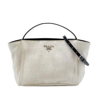 Prada Pre-owned Canvas Satchel - Femme - Pre-owned - Beige - Taille: ONE Size