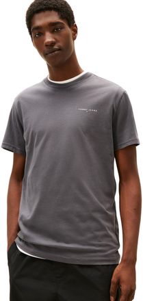 Tommy Jeans Herren TJM Slim Linear Chest Tee EXT DM0DM21780 S/S T-Shirt, Grau (Washed Black), XL, Grau (Washed Black), XL