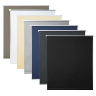 Woltu Verdunkelungsrollo ohne Bohren, Thermo Verdunkelungsrollo mit Kette, Sichtschutz, f&uuml;r T&uuml;ren und Fenster, 120 x 210 cm, Schwarz