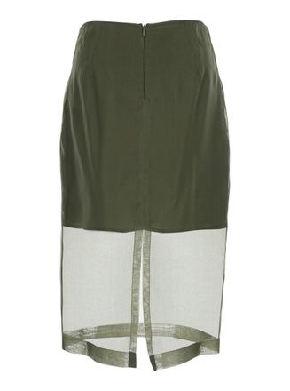 Federica Tosi Womens Skirt Green Silk