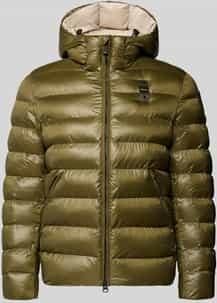 Blauer Steppjacke mit Zweiwege-Rei&szlig;verschluss Modell ADAMS