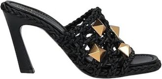 Valentino Garavani Valentino Black Roman Stud Mules Size 38