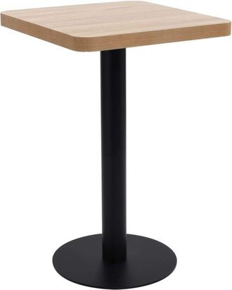 vidaXL Table de bistro marron clair 50x50 cm mdf Vidaxl