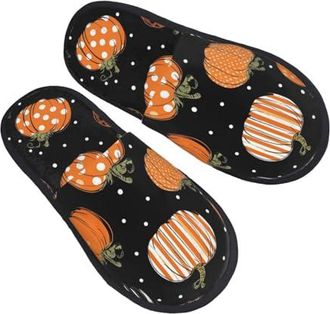 Generic Pantoufles en forme de citrouille pour homme et femme - Antid&eacute;rapantes - En mousse &agrave; m&eacute;moire de forme - Pour chambre &agrave; coucher, voyage, multicolore, 8