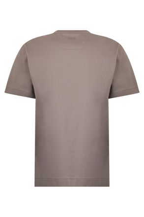 HUGO BOSS Mens T-Shirt With Embroidery, Brown Cotton T-Shirts And Polos