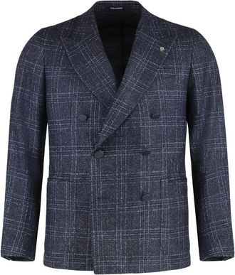Tagliatore Homme, Costumes, Bleu, Taille: XL Blazer Crois&eacute; &agrave; Carreaux