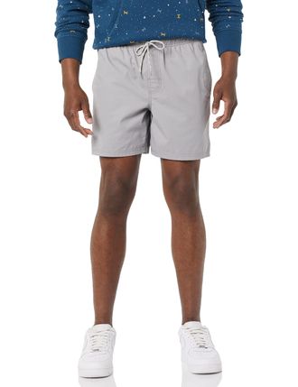 Amazon Essentials Herren Shorts mit Kordelzug und 15 cm Innenbeinlänge, Hellgrau, XXL