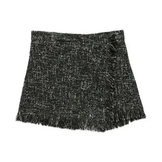 Msgm Msgm, Femme, Shorts, Noir, Taille: 36 FR Shorts noirs &agrave; franges
