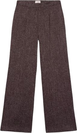 Oltre Femme, Pantalons, Rouge, Taille: 42 FR Pantalon Palazzo en m&eacute;lange de viscose