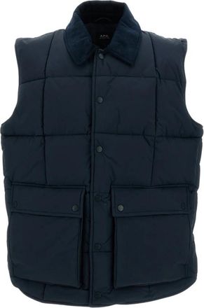 A.P.C. Jimmy Quilted Vest - - Jackets - Herren - Blau - L