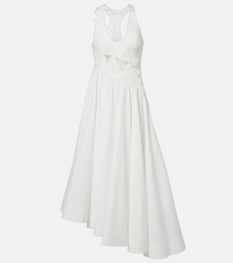 Zimmermann Robe midi Luna en coton &agrave; appliqu&eacute;s