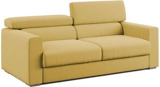 Divani.Store Divani.store - Dylan Sofa mit Bettkastenauszug aus wasserfestem, Baumwollartigem StoffT13 158 cm gelb